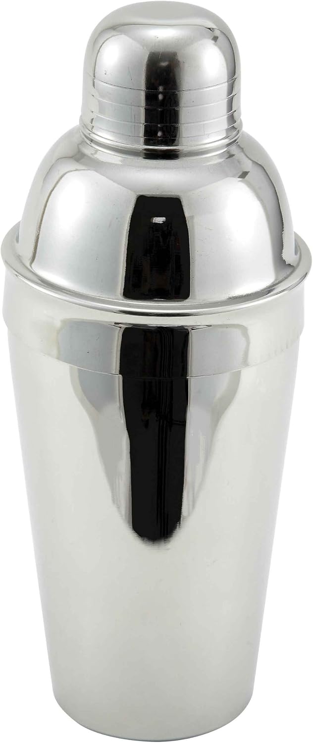 Amazon.com: Winco Stainless Steel 3-Piece Cocktail Shaker Set, 16-Ounce ...