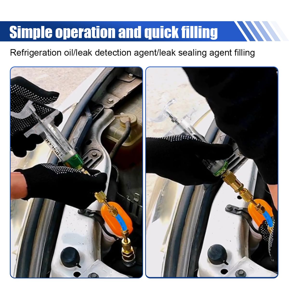Snapklik.com : Smilfuy AC Oil Dye Injector Kit, 30ml/1 Oz Hand Push ...