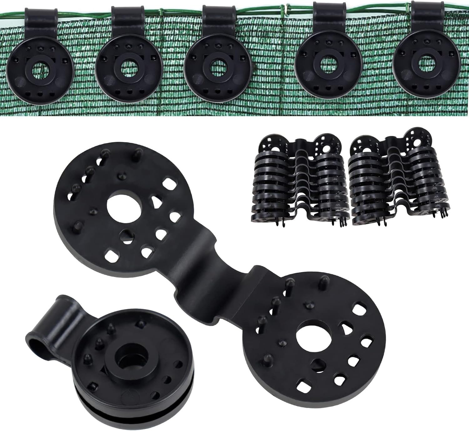 Amazon.com : 50 PCS Shade Cloth Heavy Duty Lock Grip Greenhouse Shade ...