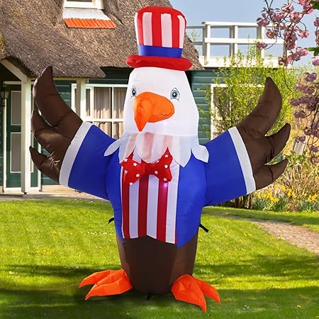 Amazon.com: LOOHUU 6FT Tall Patriotic Independence Day 4th of July ...