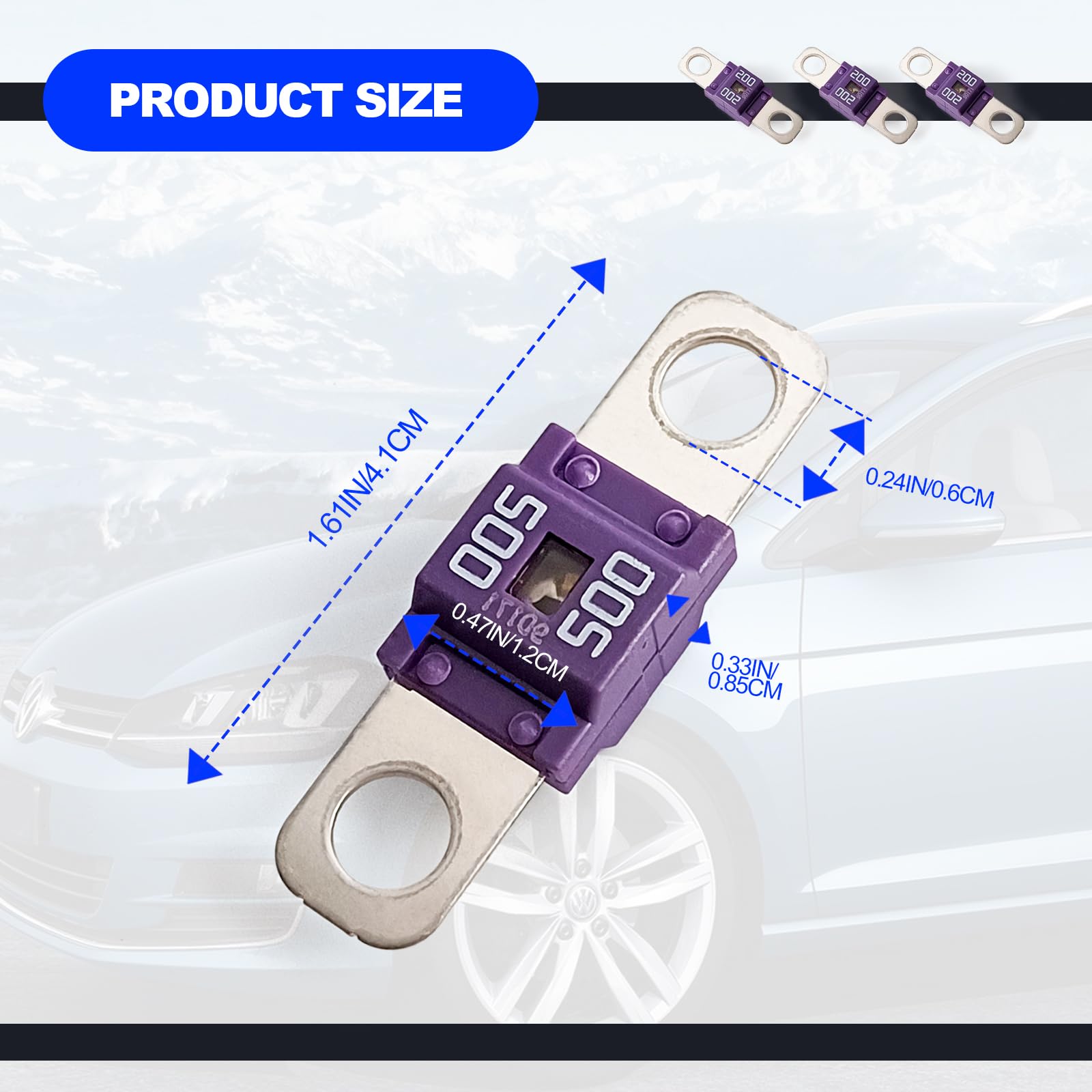 Snapklik.com : 3PCS AMI/Midi Fuse, High Current 200A, For Cars, Buses ...