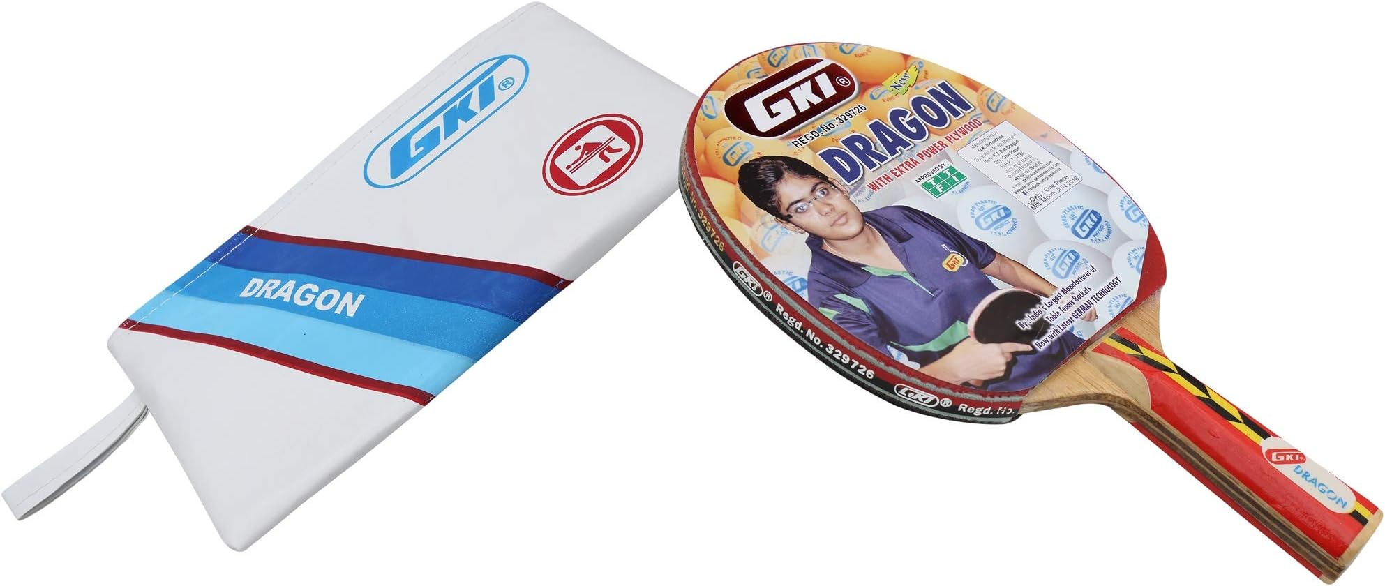 GKI Dragon Wooden Table Tennis Racquet : Amazon.in: Sports, Fitness ...