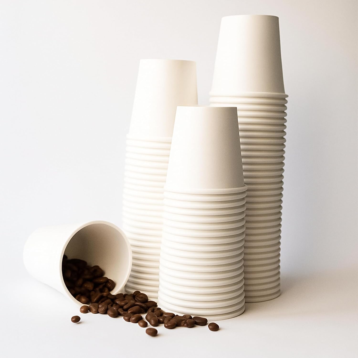 BUSER 7oz Paper Cups for Hot Drinks Disposable Coffee Cups Party Paper ...