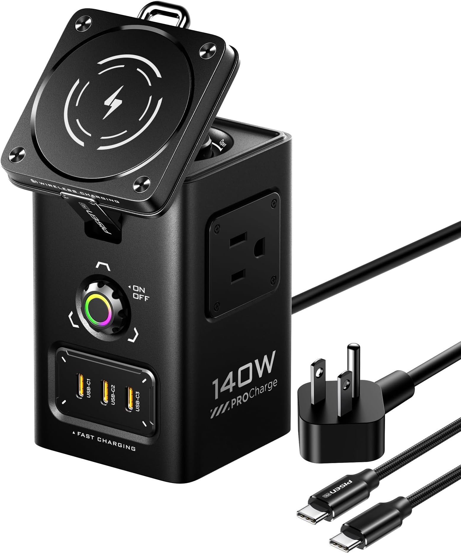 Amazon.com: PISEN 8-in-1 Mag-Safe Charger Stand - 140W Charging Station ...