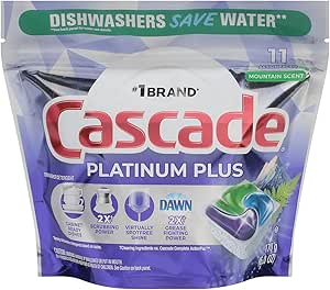 Amazon.com: Cascade, Platinum Plus Mountain Dishwasher Tabs, 11 Count ...
