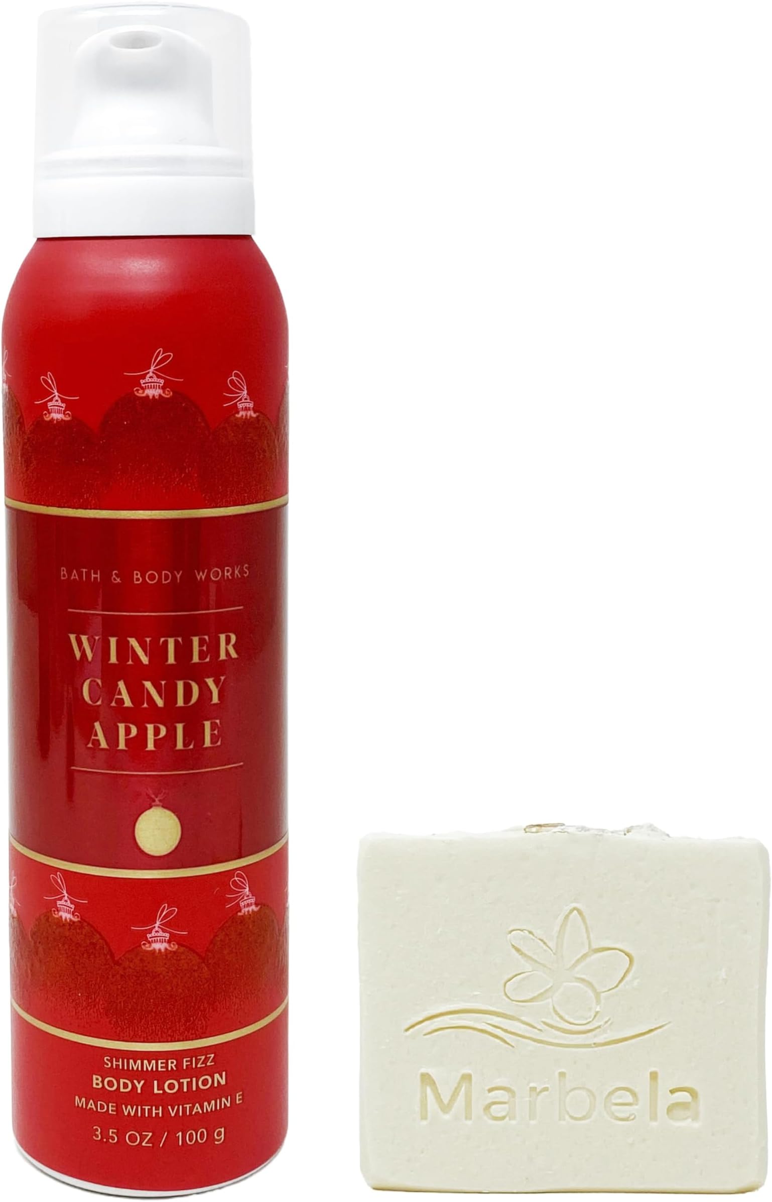 Amazon.com : Bath & Body Works Winter Candy Apple - Shimmer Fizz Body ...