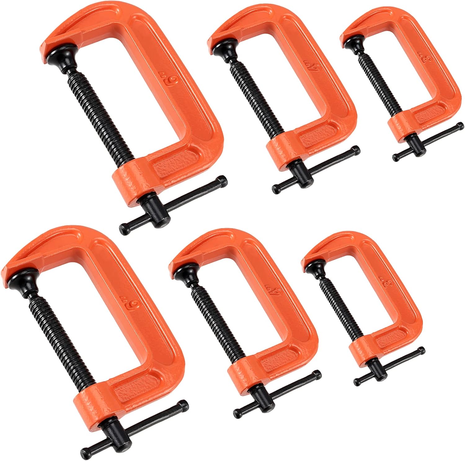 JEUIHAU 6 Piece Orange C-Clamp, Heavy Duty C-Clamp Philippines | Ubuy