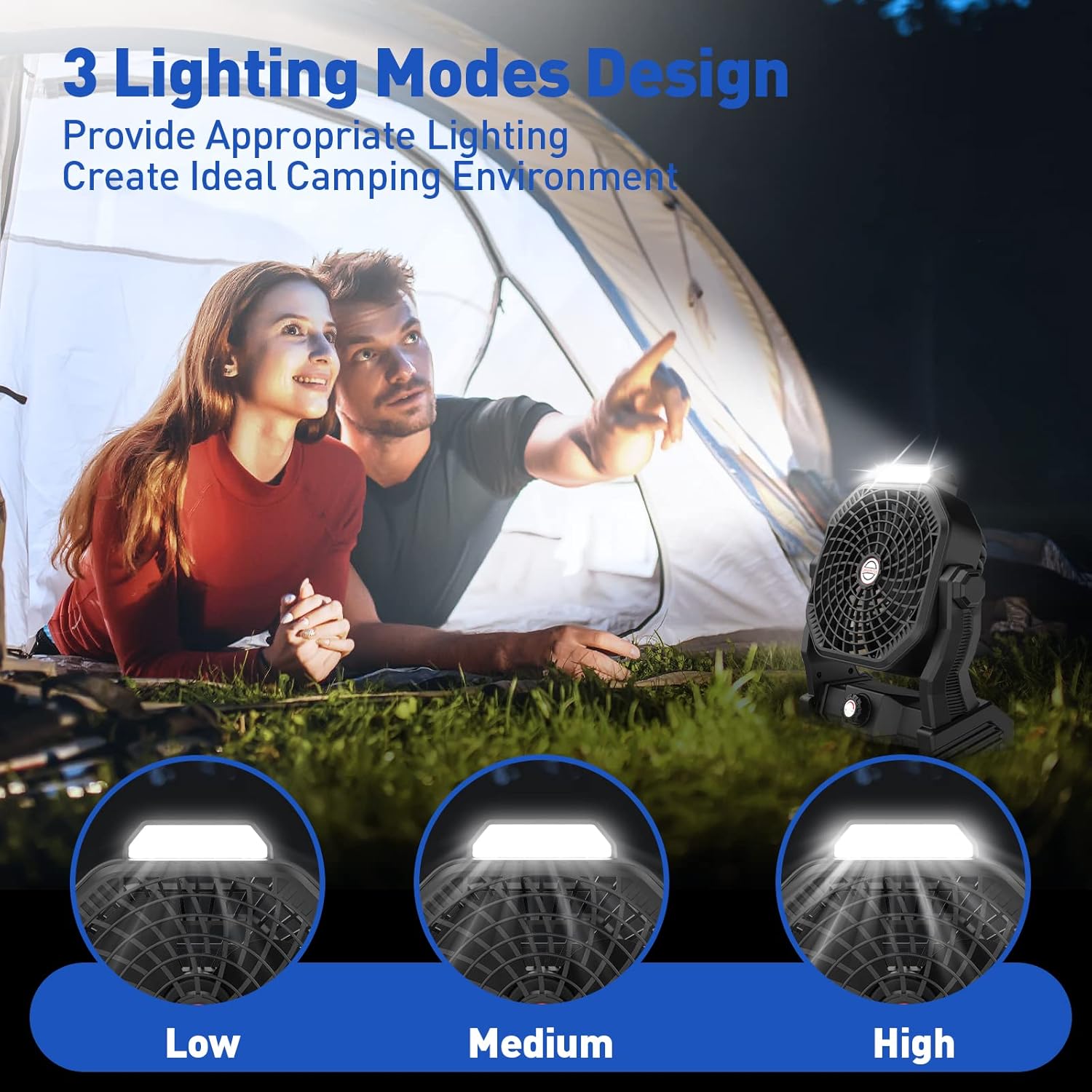 Portable Fan,10400mAh Rechargeable Fan Battery Operated Fan,Quiet and ...