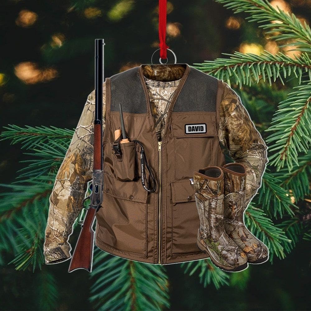 Amazon.com: LOVELYPOD Personalized Hunter Jacket Acrylic Ornament ...