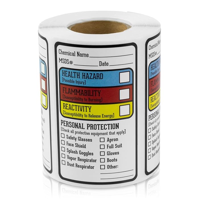 Buy SDS Stickers/MSDS Stickers - 1.5"x2.5" Right to Know Labels ...