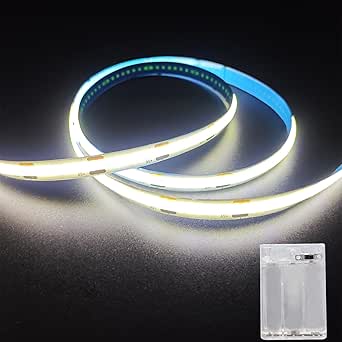 Amazon.com: ZSLAIFU Battery Powered LED Strip Lights, 3.3FT COB LED ...