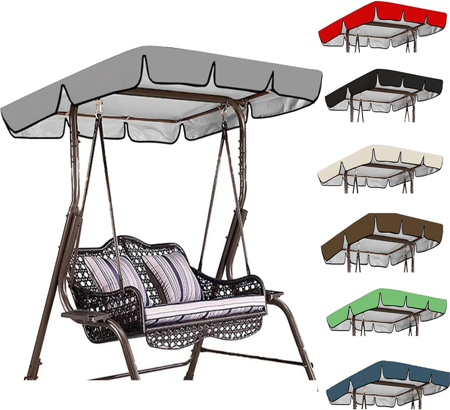 Garden Swing Canopy Replacement,Waterproof Outdoor Swing Chair Top ...