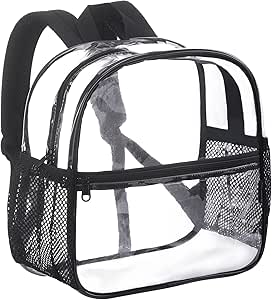 Amazon.com: CLEKEGBAG Stadium Approved Clear Backpack 12x12x6 ...