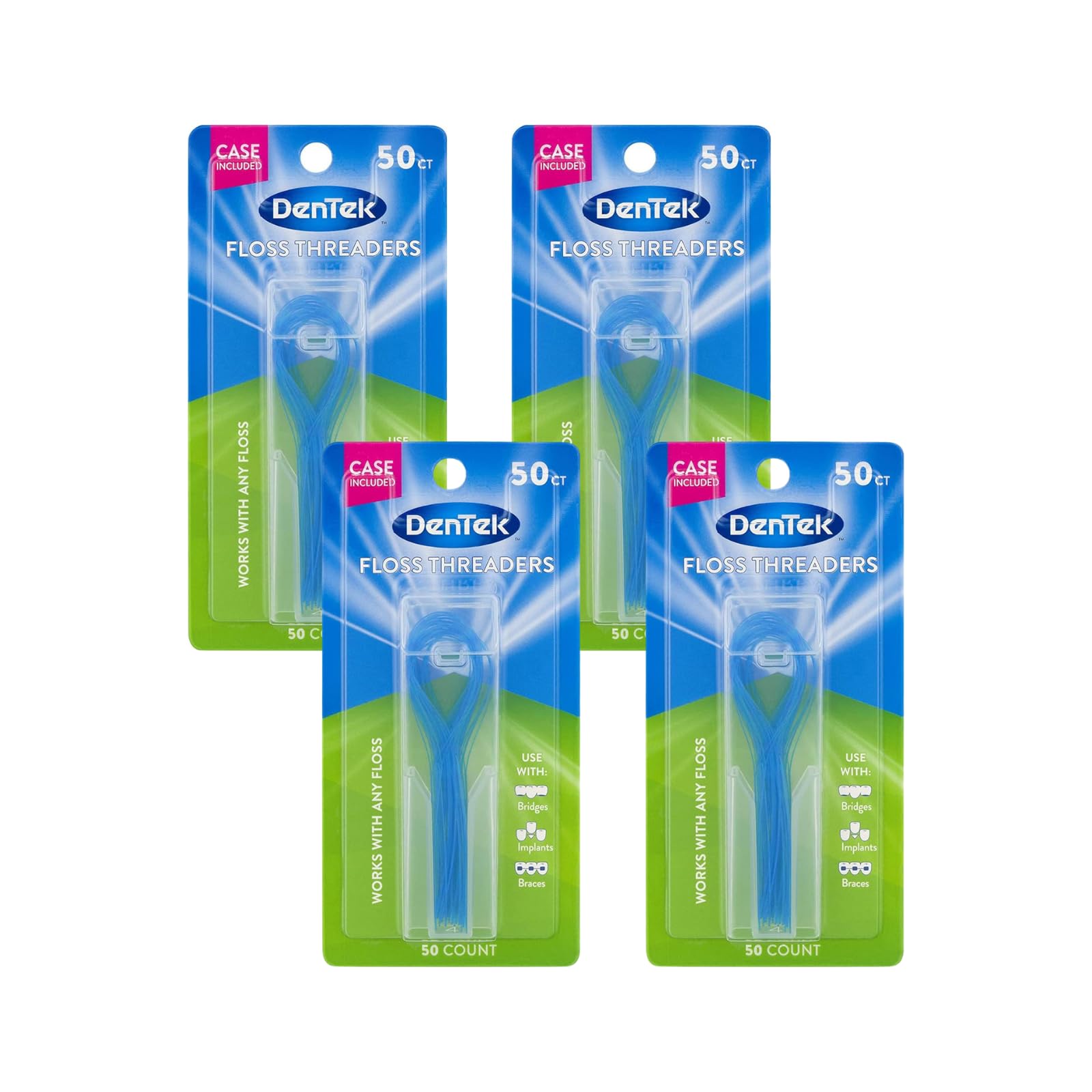 Amazon.com : DenTek Floss Threaders 50 Count (Pack of 4) : Health ...