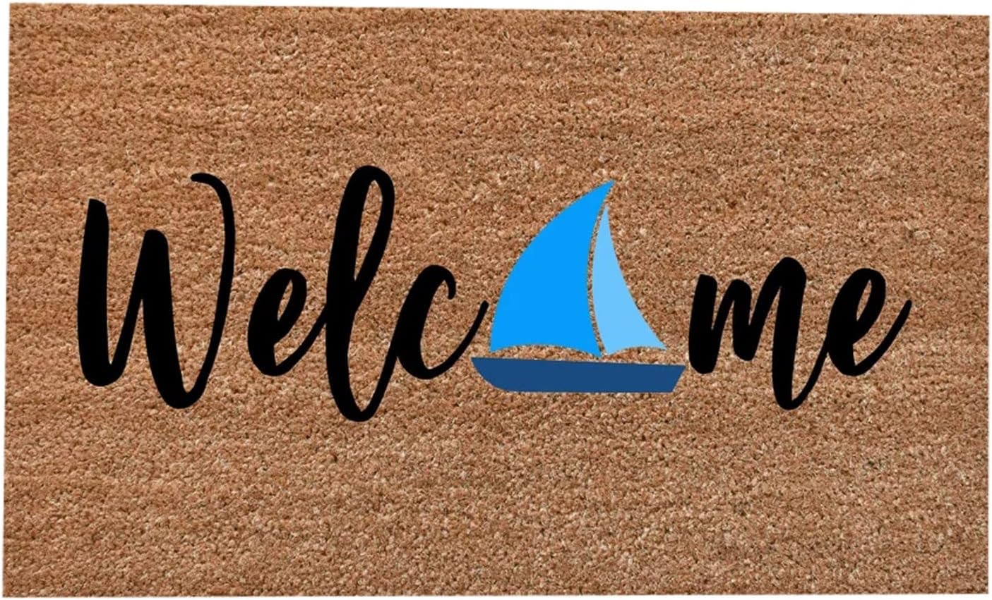 Amazon.com: Generic Floral Design Coir Doormat for Outdoor Entrance ...