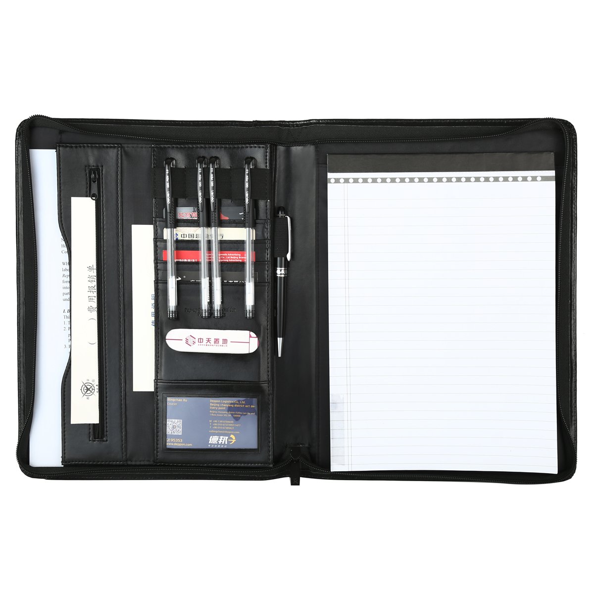 Amazon.com : Leathario Portfolio Business Folder Padfolio A4 Writing ...