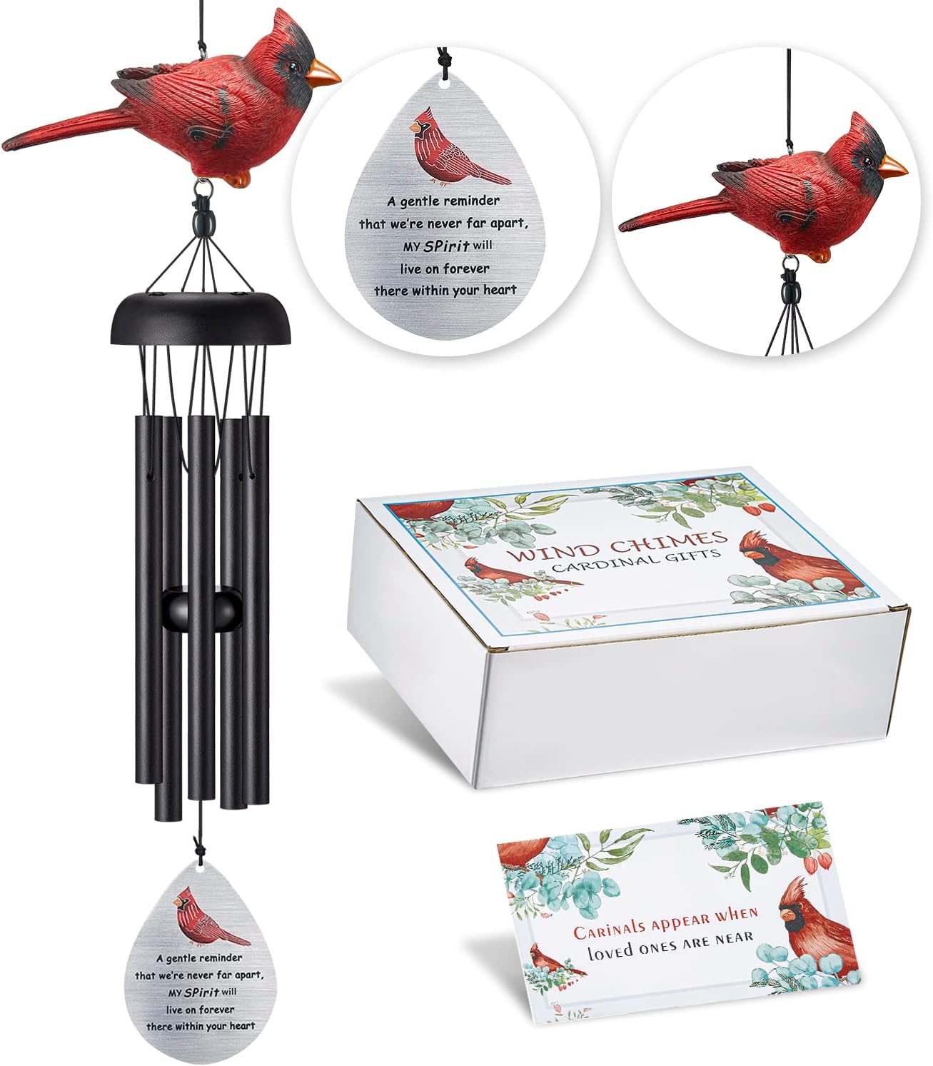 Amazon.com : Memorial Wind Chimes for Outside,Cardinal Wind Chimes for ...