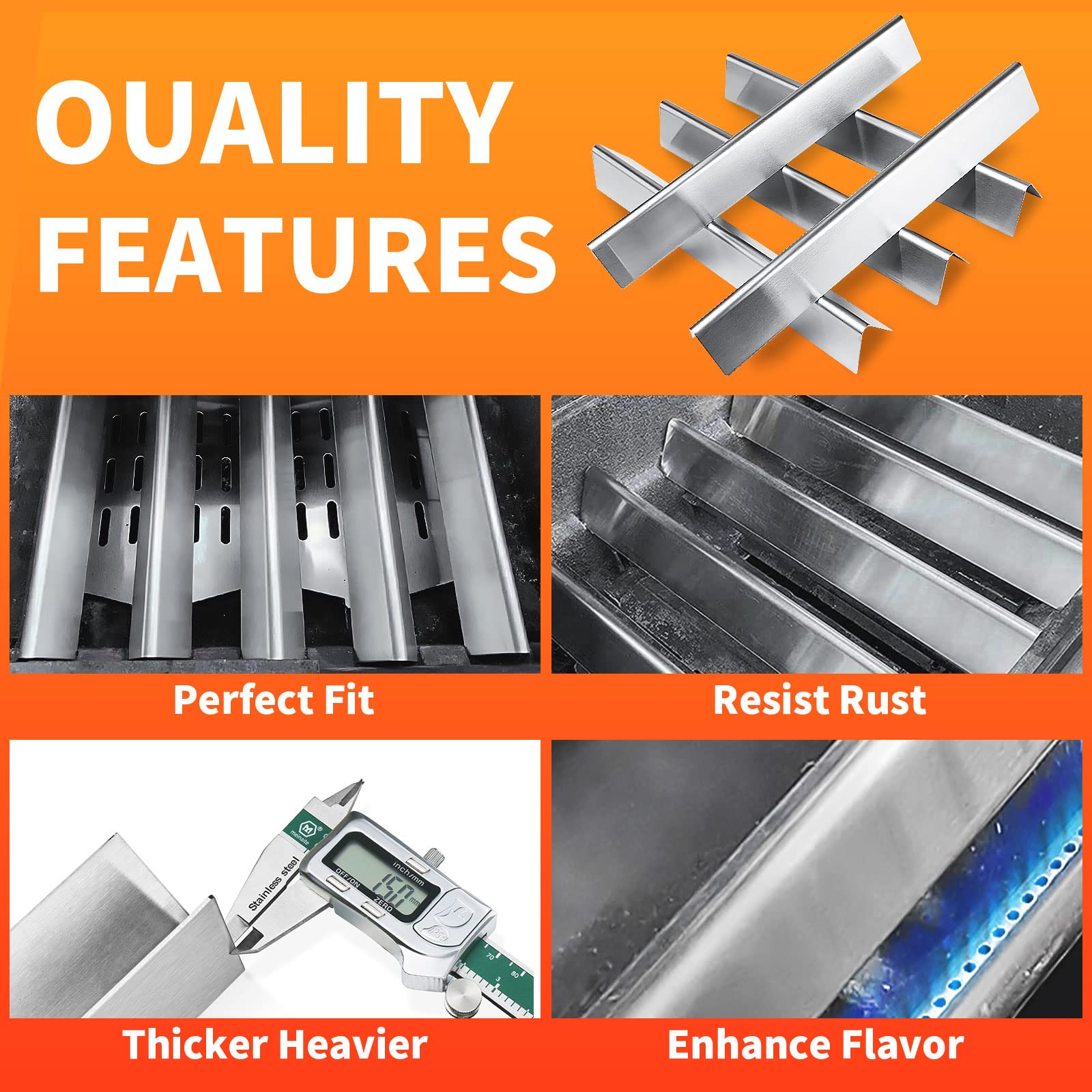 Snapklik.com : GRISUN 17.5 Inch Heavy Duty 7620 Flavorizer Bars And ...