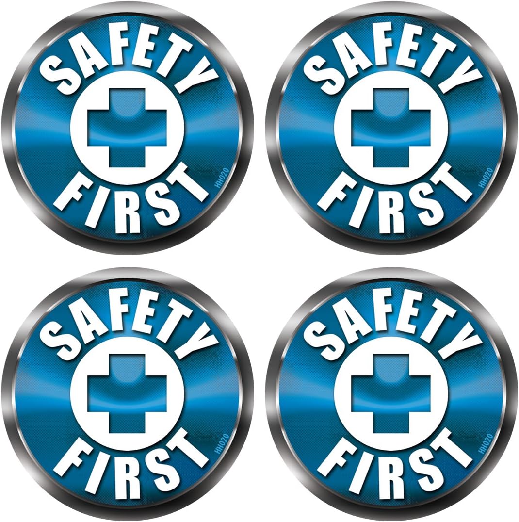 Amazon.com: Safety First Hard Hat Stickers 4 Pack Blue #HH020 : Tools ...