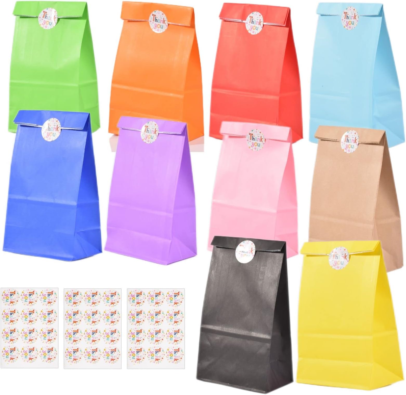 ARCHAEOPTERYX 30 Pieces Paper Party Favor Bags, New Solid Color ...