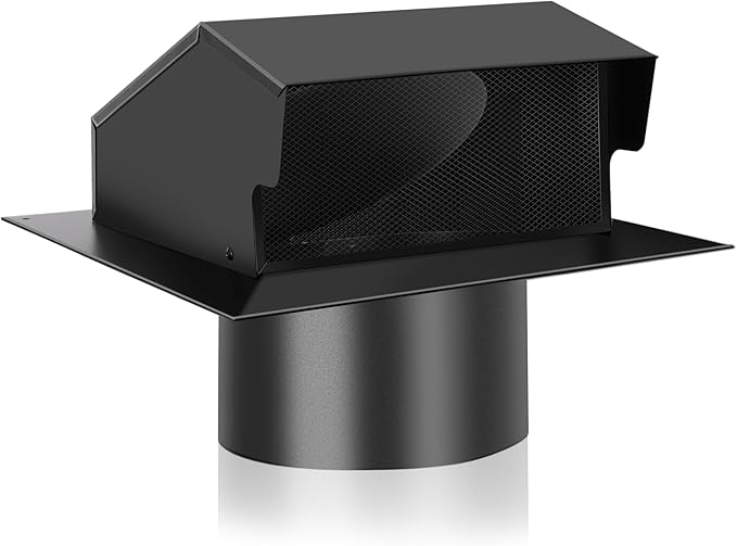 8 Inch Roof Vent Cap with Wind Damper and Mesh to Provide Flow of Fresh ...