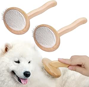 Sheepskin Wool Brush, 2Pcs Wool Carding Brushes with Stainless Steel ...