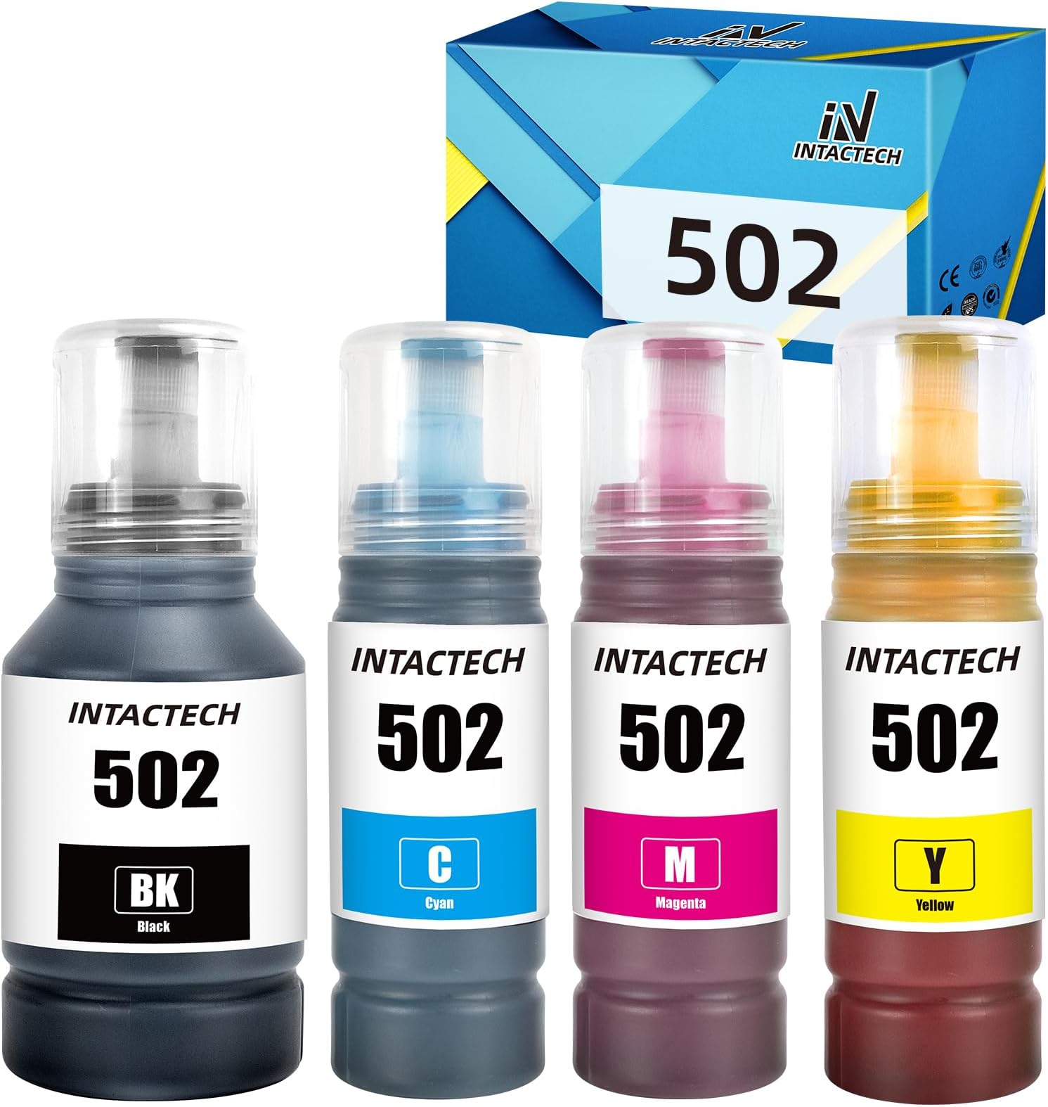 T502 502 Compatible Refill Ink Bottles Work for EcoTank ET-2750 ET-2760 ...