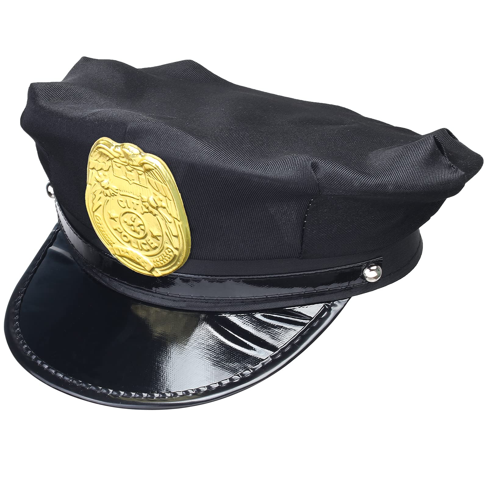 Snapklik.com : Aichiyu 4 Pieces Adults Police Hat Cop Captain Hat Cap ...