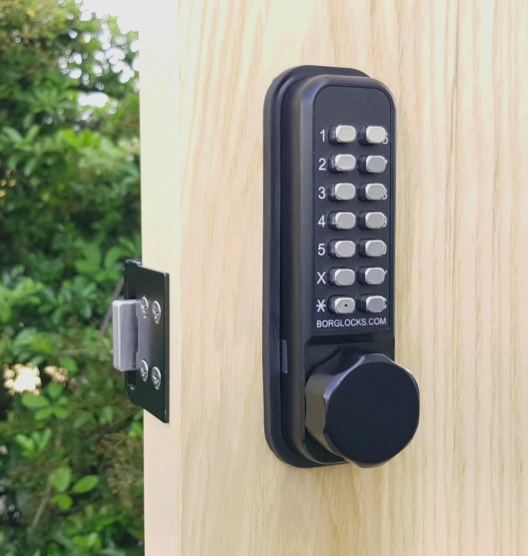 Digital Code Lock Door Lock - Chrome - Weather Resistant KeyPad ...