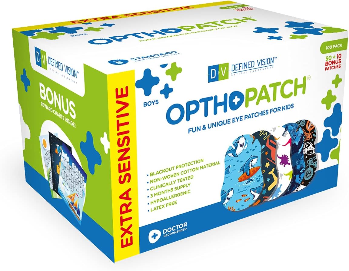Amazon.com: Ortopad® Bamboo Boys Eye Patches, 50/box (Medium Size, 2-4 ...