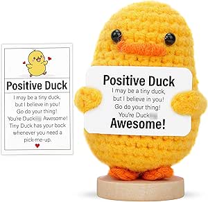 Amazon.com: Pawzity Emotional Cute Duck Support Crochet - Positive ...