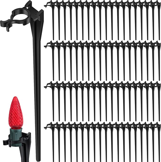 Amazon.com : 12 Inches Christmas Light Stakes Universal Yard Lawn ...