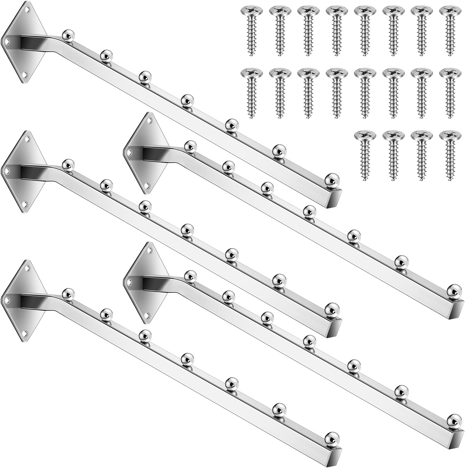 Amazon.com: Vesici 5 Pcs 18 Inch 7 Ball Waterfall Hook for Wall Mount ...