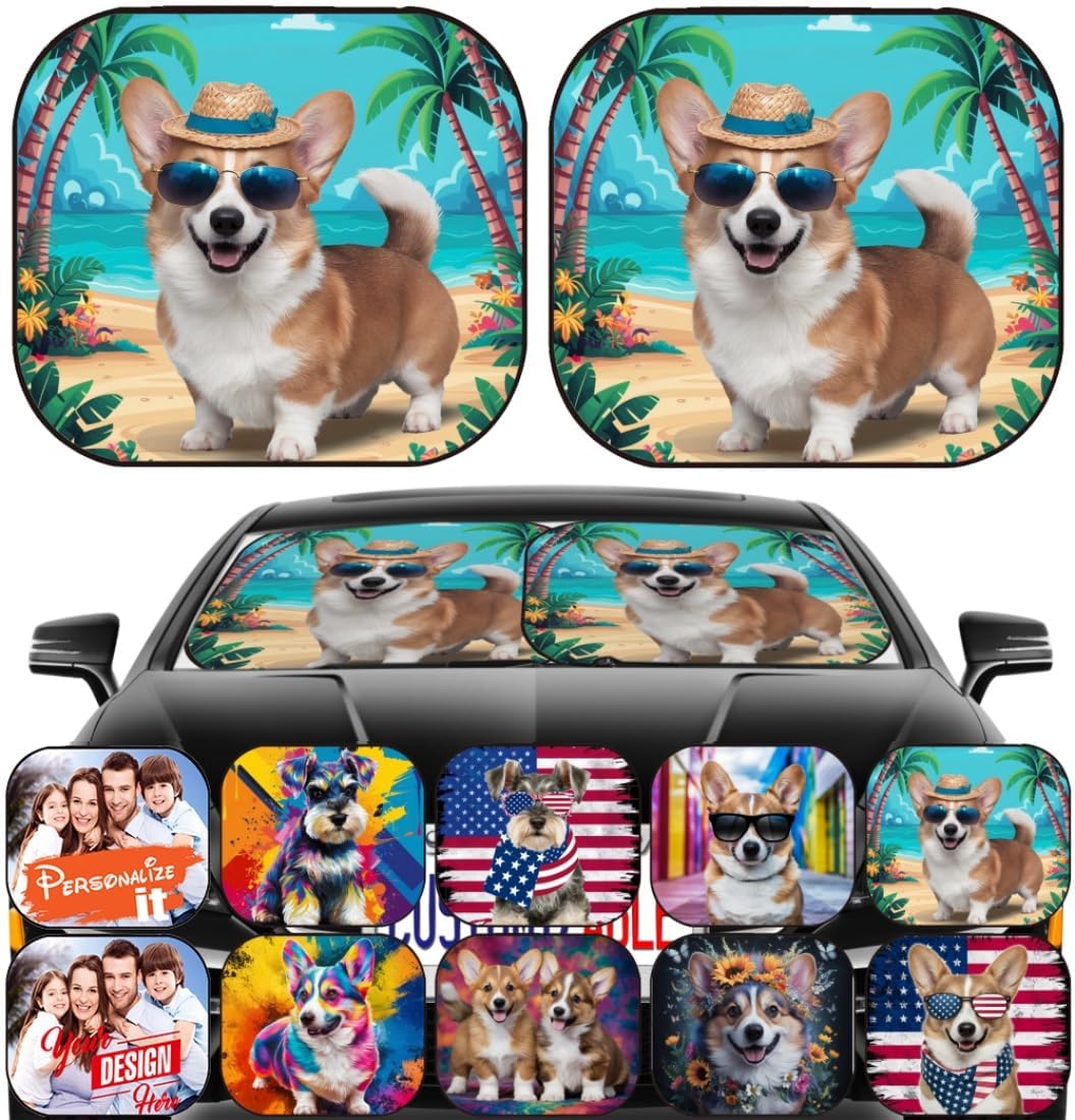 Amazon.com: Maizi Window Windshield Sun Shade Pack of 2 Universal Fit ...