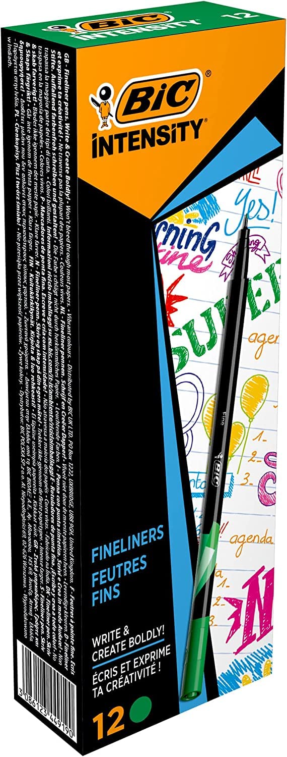 Amazon.com : Bic Intensity 0.4 mm Fine Point Writing Felt Tip Pens ...