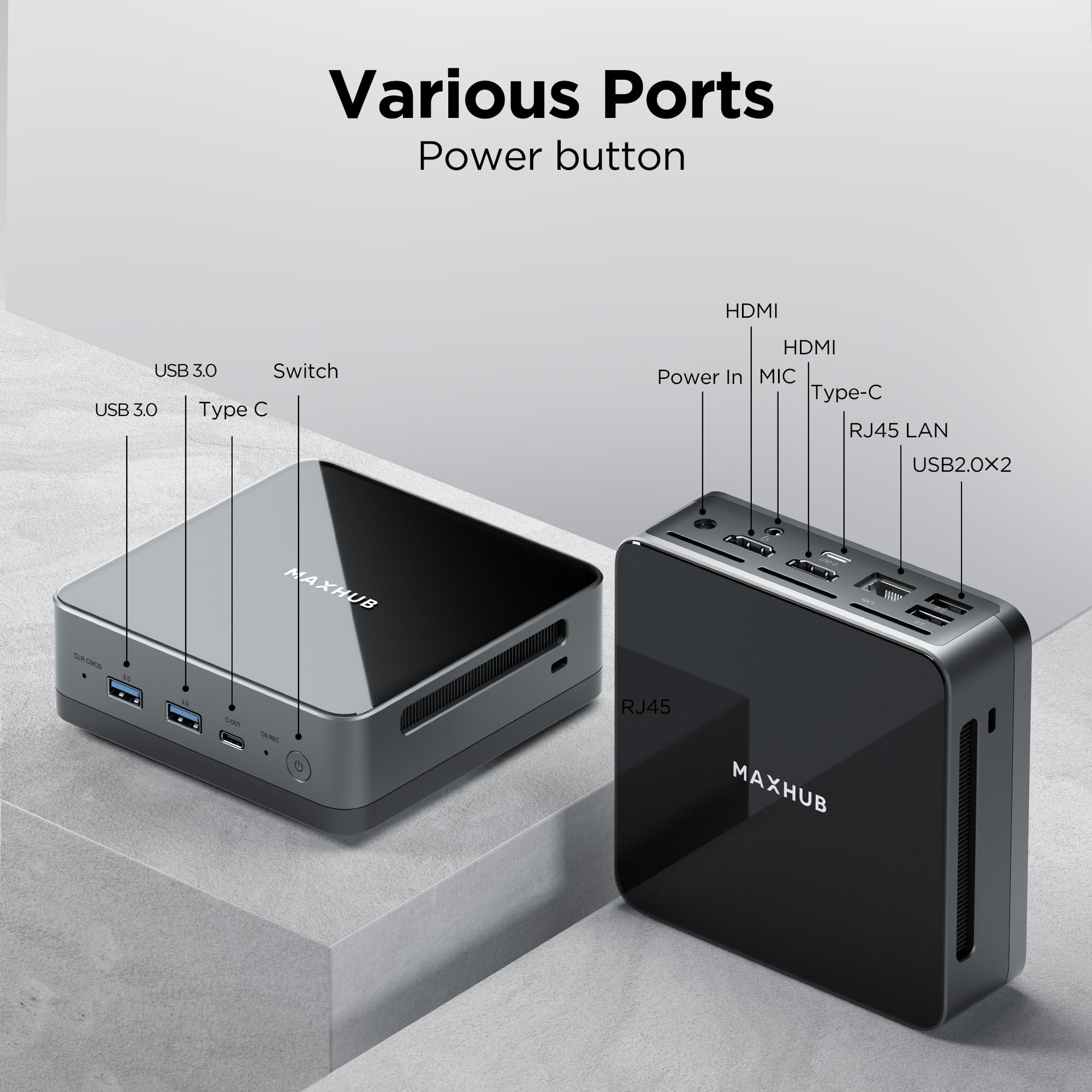 Snapklik.com : MAXHUB Mini PC Win 11 Pro Mini Computer i5-12450H
