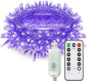 Solhice Black Lights String Lights 30ft 120 LEDs with Remote for Glow ...