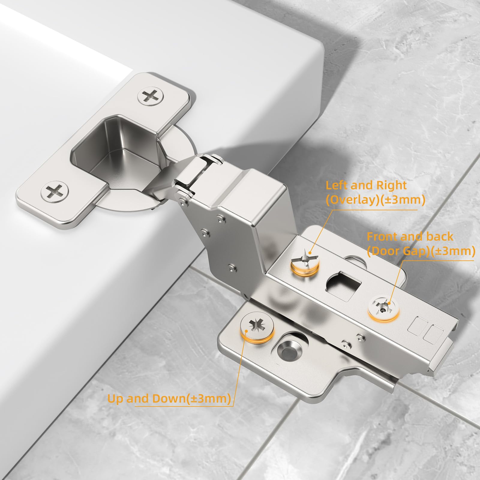 Snapklik.com : 20 Pack 120 Inset Frameless Soft Close Cabinet Hinge ...
