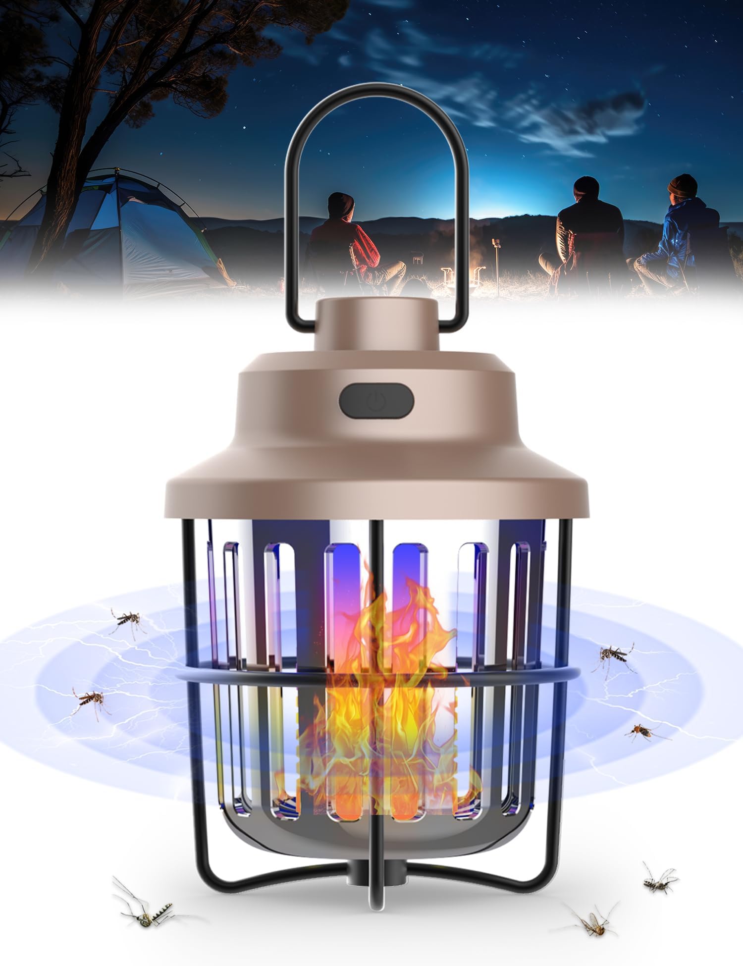 Amazon.com: Solar Bug Zapper Outdoor, Electric Mosquito Zapper with ...