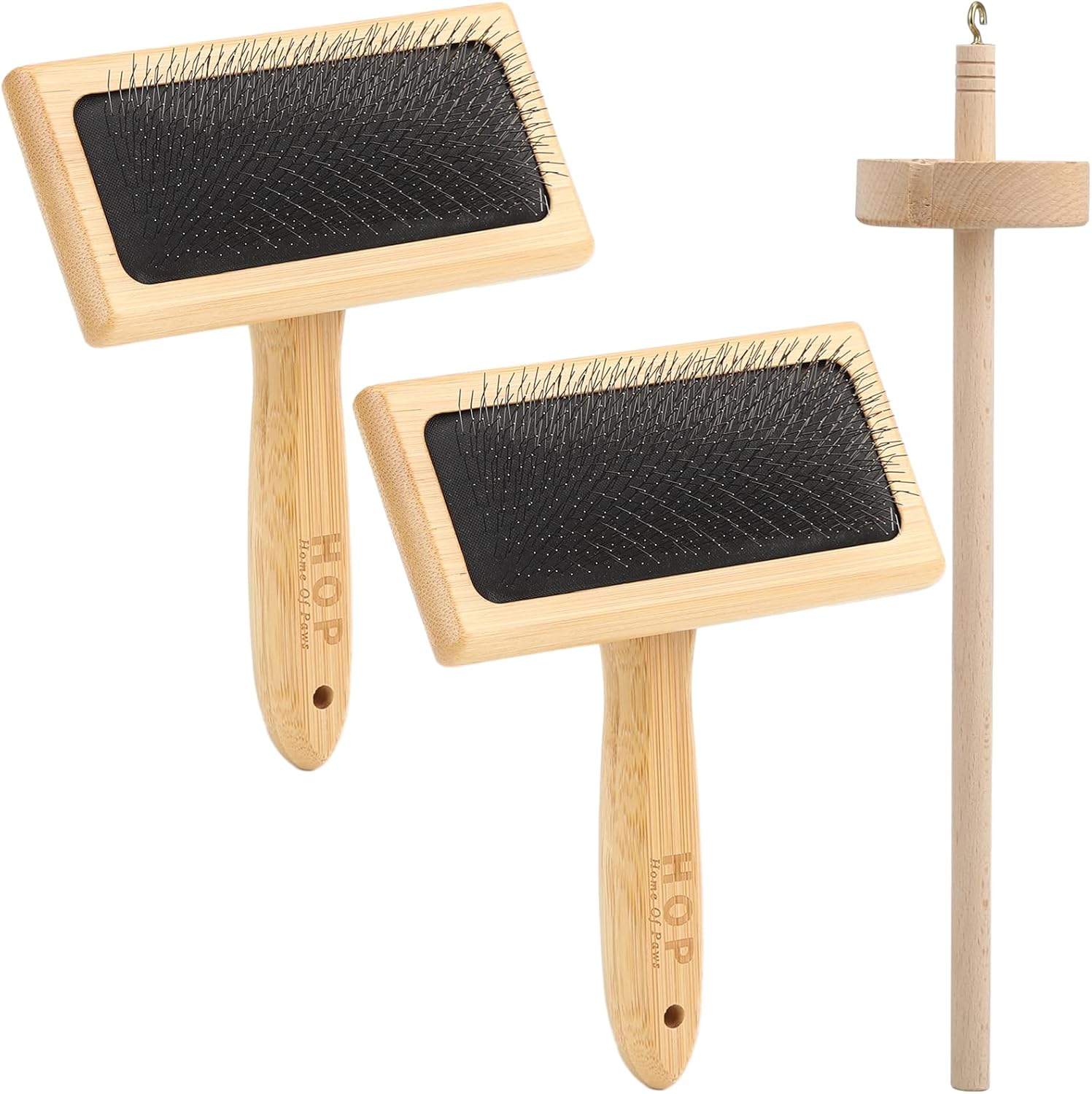 Amazon.com: 2PCS Wool Carders with Drop Spindle Set, Hand Carders Wool ...