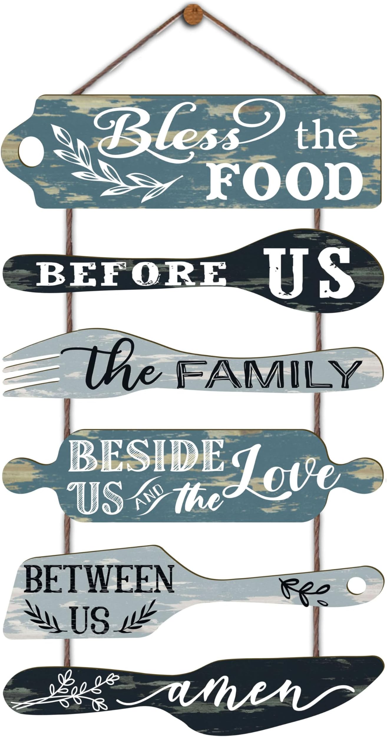 Amazon.com: Bless the Food Before Us Farmhouse Kitchen Wall Decor ...