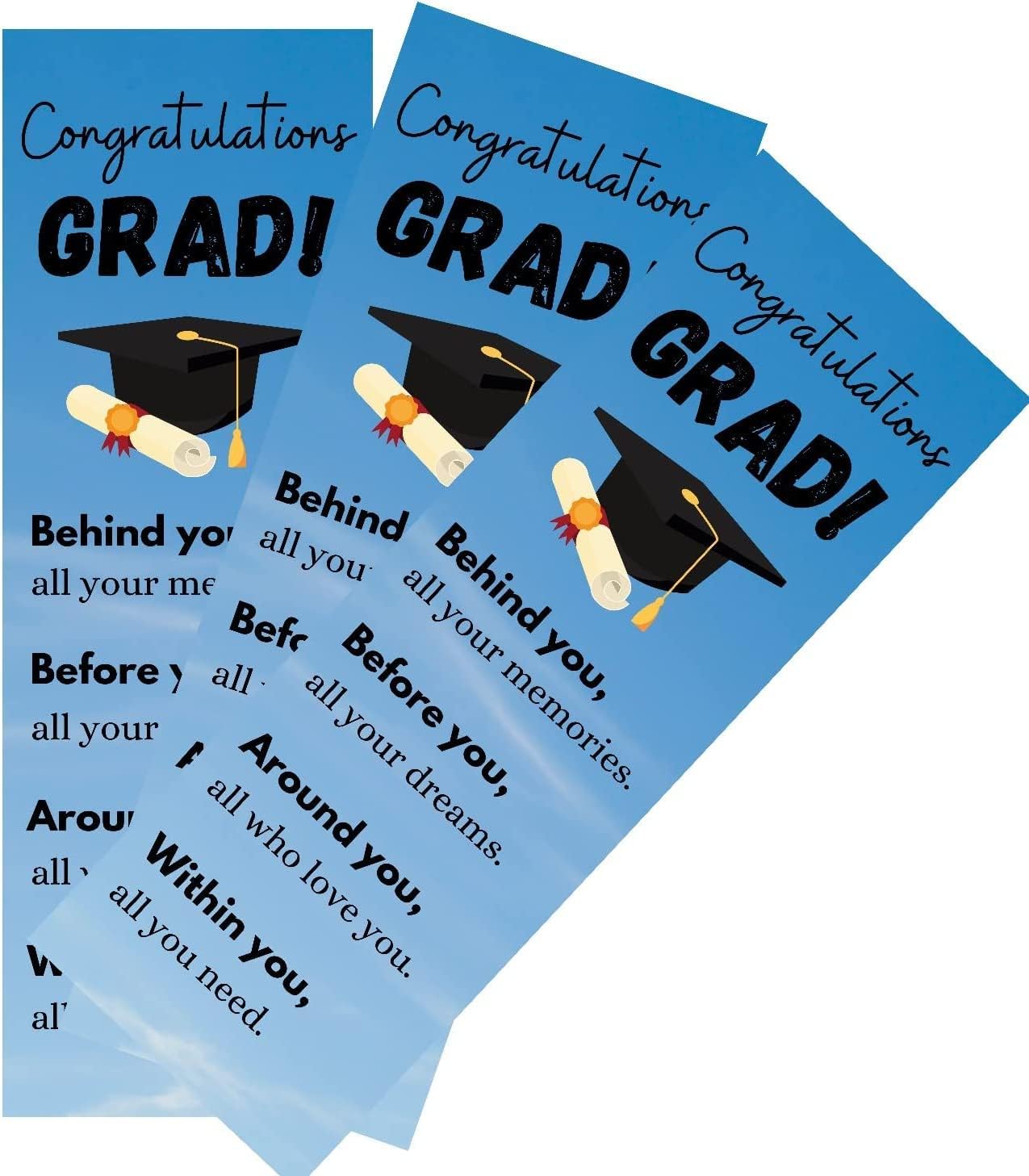 Amazon.com: Congrats Congratulations Grad Graduation Bookmarks Glossy ...