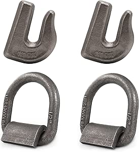 Amazon.com: AYMMIC 1/2" Heavy Duty Weld-On Forged D Ring with MBS:12,000 lbs and 3/8" G70 ...