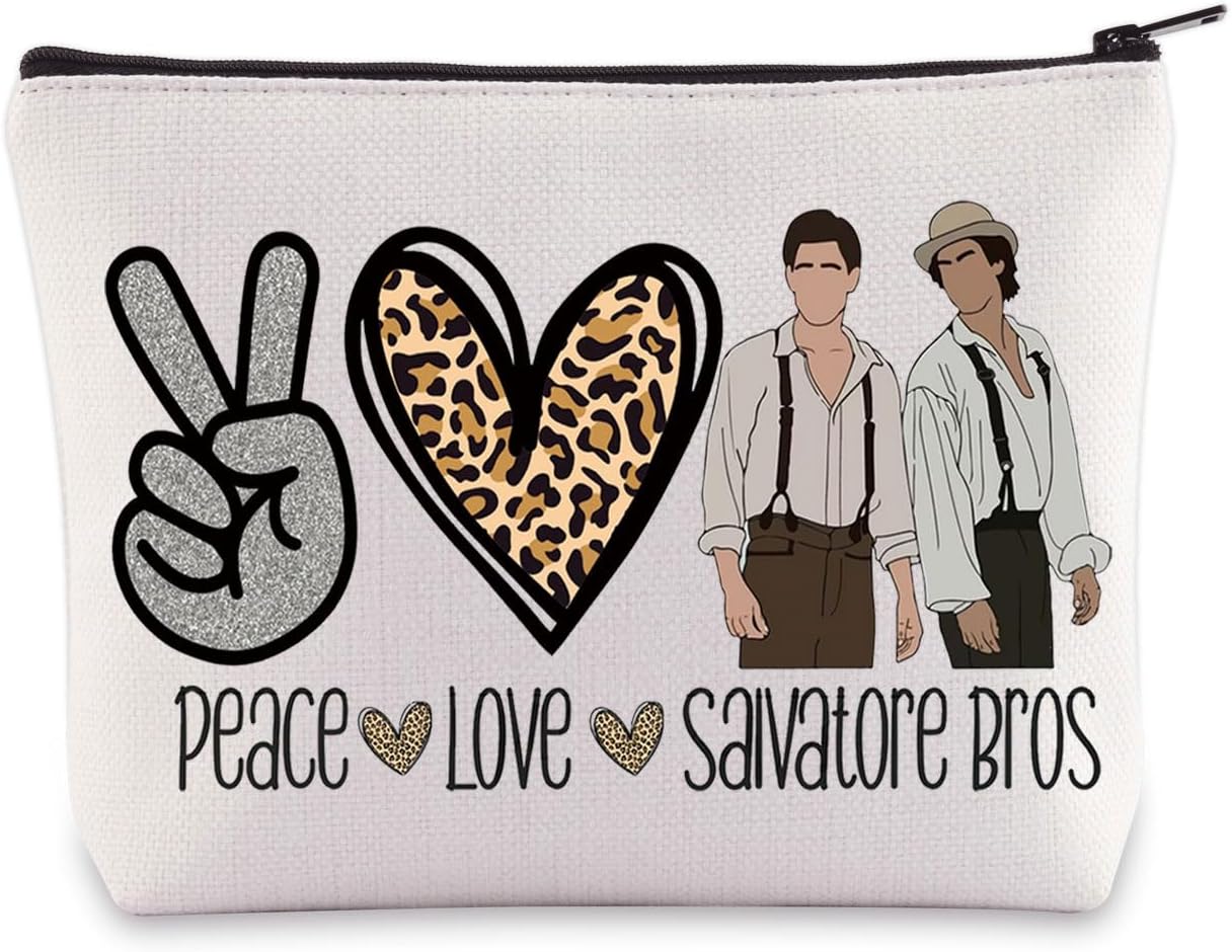 Amazon.com: BWWKTOP Stefan And Damon Cosmetic Makeup Bag Vampire TV ...