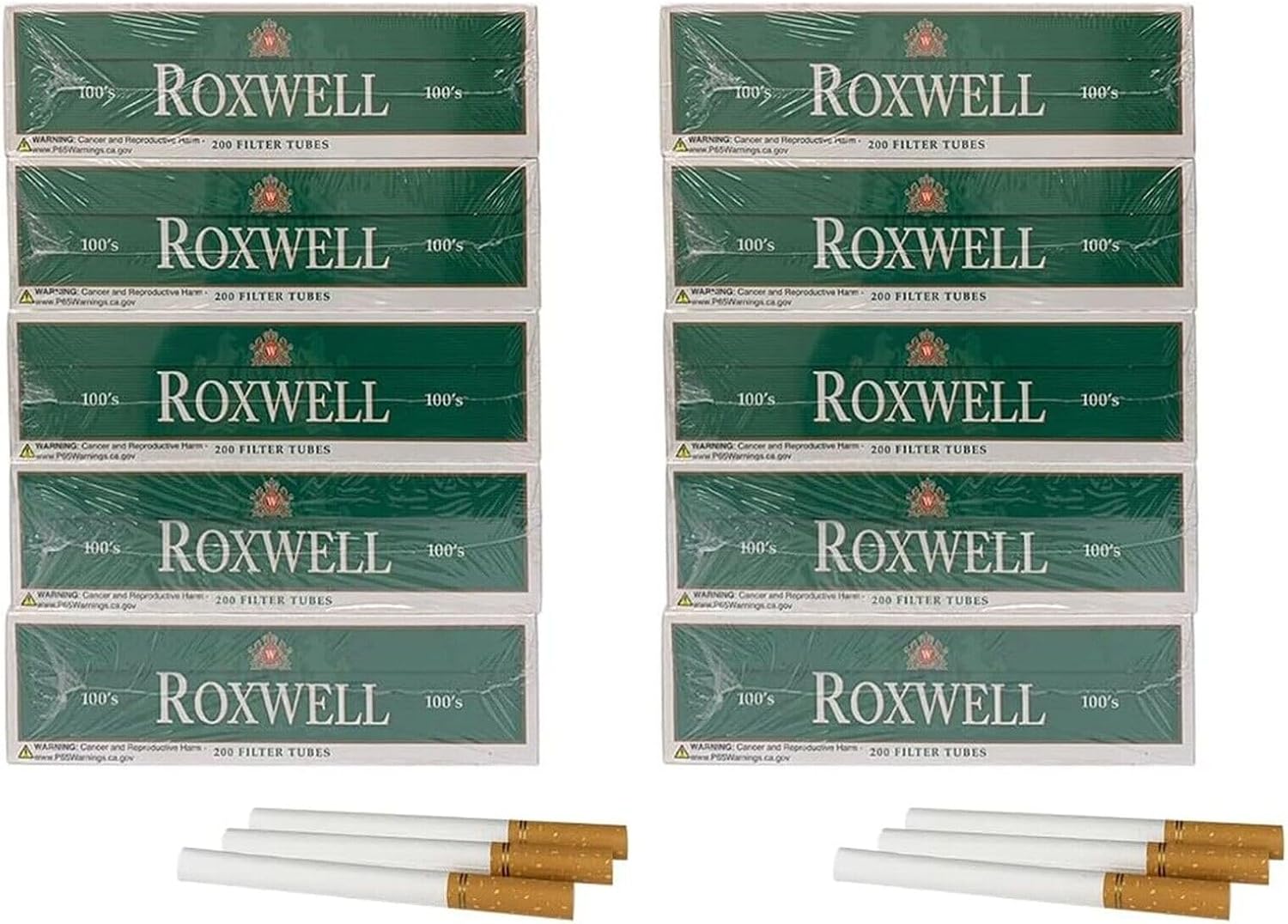 Amazon.com: Roxwell Cigarette Tubes 100's with Filters, Smooth Taste ...