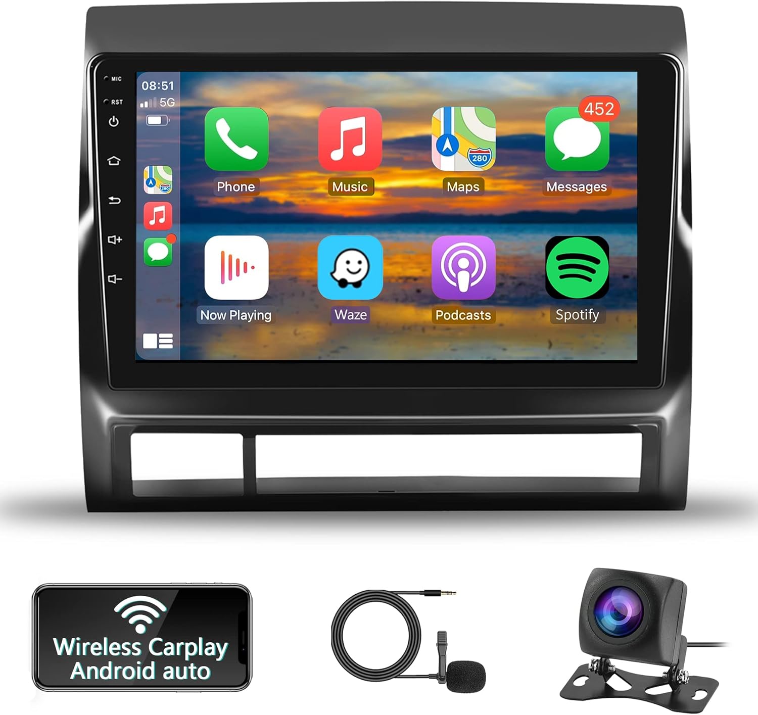 Android Car Stereo for Toyota Tacoma 2005-2015 with Apple Carplay ...