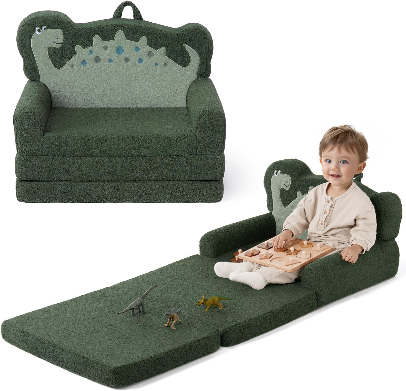 Amazon.com: DREAMANIA Kids Play Couch for Toddlers 1-3, 2024 3in1 Soft ...