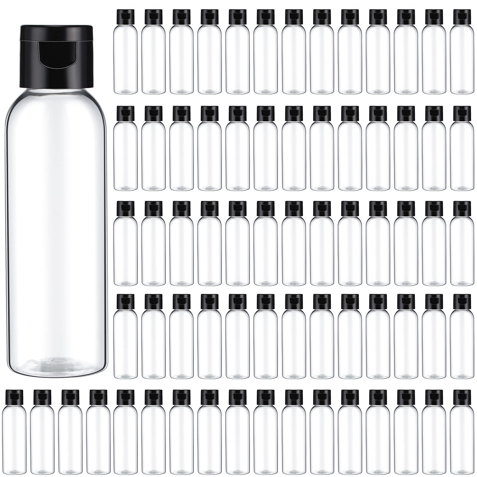 Amazon.com: Zhehao 200 Pcs 2 oz Clear Plastic Empty Bottles Small ...