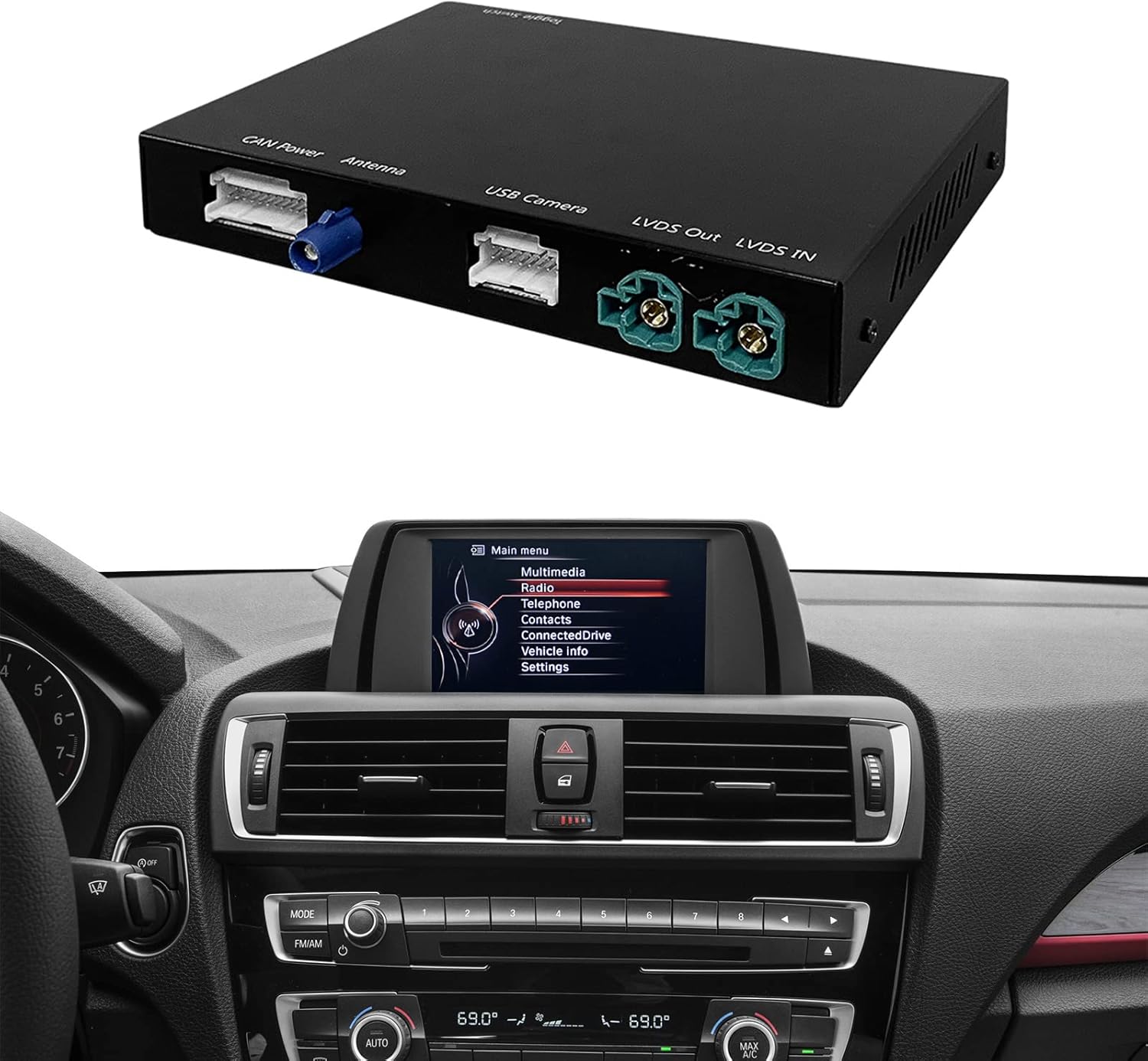 Wireless Apple CarPlay Adapter Decoder Retrofit Kit for BMW 1/2/3/4/5/6 ...