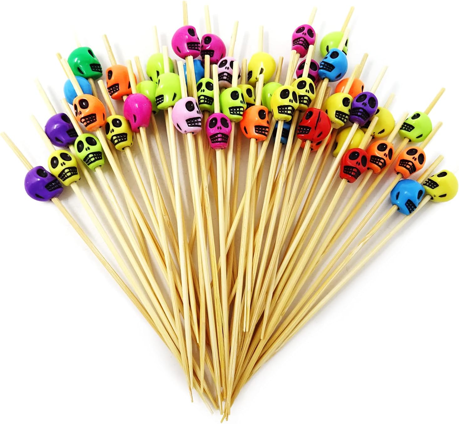 Amazon.com | Boao 200 Pieces Skull Picks Skull Toothpicks Cocktail ...